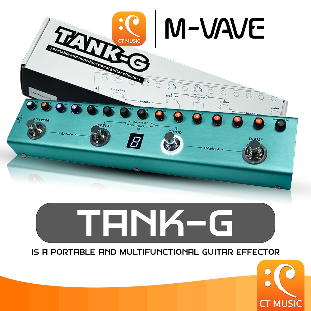 (ประกันศูนย์ไทย ส่งด่วนทันที) M-VAVE Tank-G Guitar Multi Effect เอฟเฟค ...