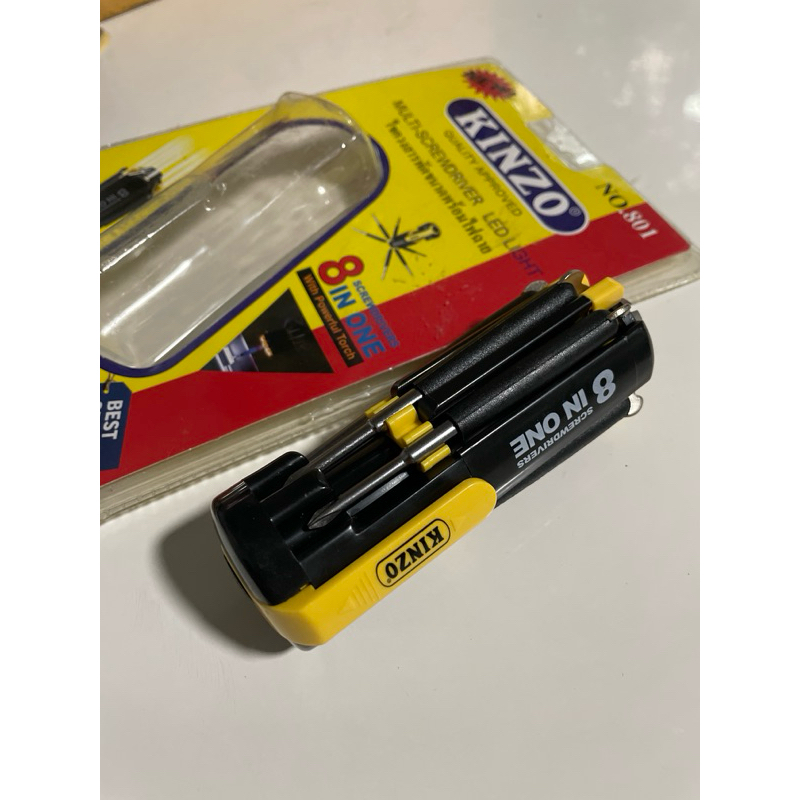 1แถม1 Kinzo 8 In 1 ชุดไขควง พร้อมไฟ LED ชุดเครื่องมือไขควง แถมฟรี แคบซูล พรบ | Shopee Thailand