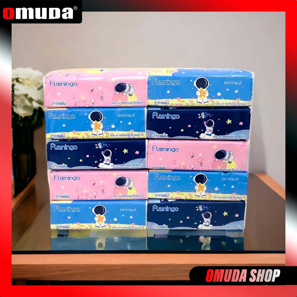 OMUDA_SHOPทิชชู่น้องอวกาศแบบยาว(ยกเเพ็ค 10 ห่อ) หนา 3 ชั้น (1 ห่อ/180 ...