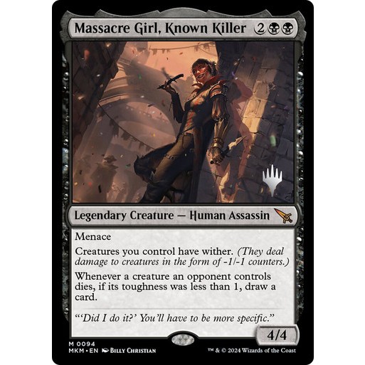 [MTG][Single][MKM] Massacre Girl, Known Killer ระดับ Mythic [ภาษาอังกฤษ ...