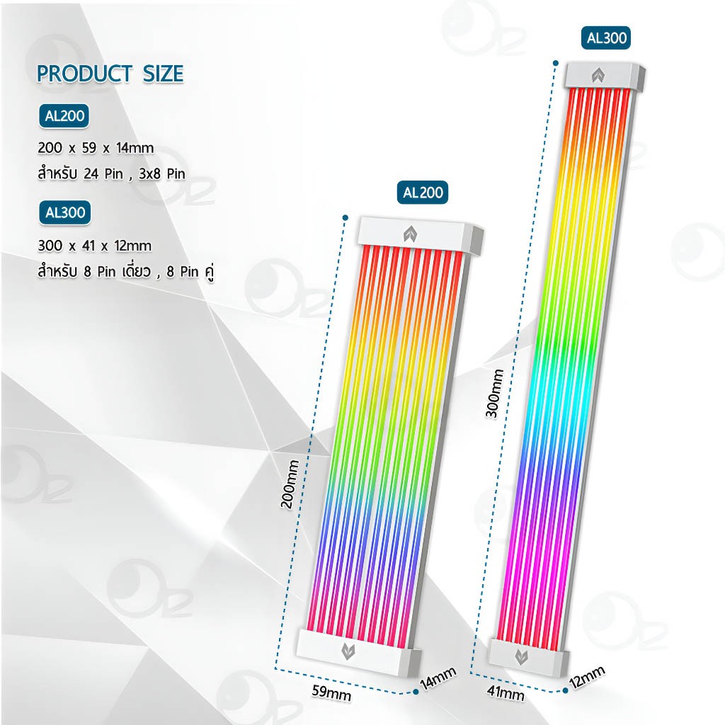 9Gadget - แถบไฟแบ็คไลท์ RGB LED สายเคเบิ้ลซิลิโคนสายไฟ เมนบอร์ด การ์ดจอ ...