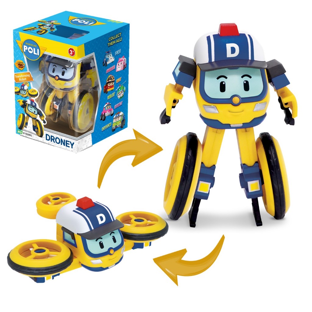 ROBOCAR POLI 4” TRANSFORMING ROBOT - DRONEY ของเล่นหุ่นยนต์ยนต์แปลงร่าง ...