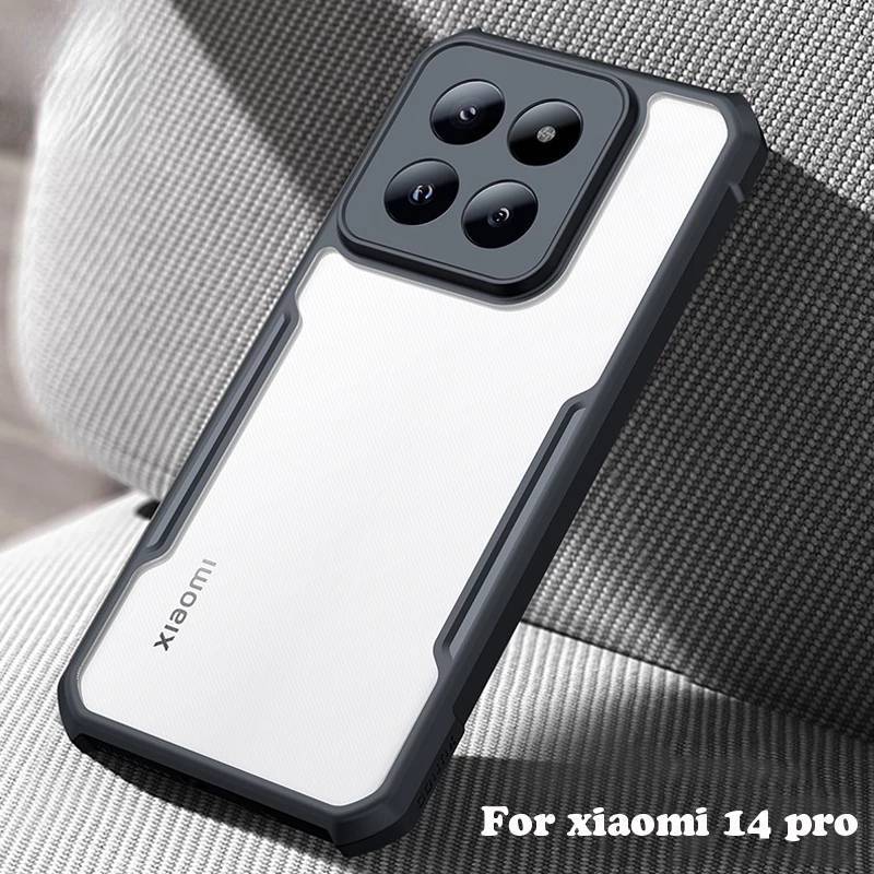 Xiaomi Mi 14/Mi14 Pro(พร้อมส่งในไทย)เคสกันกระแทกขอบสีหลังใสXiaomi 14 ...