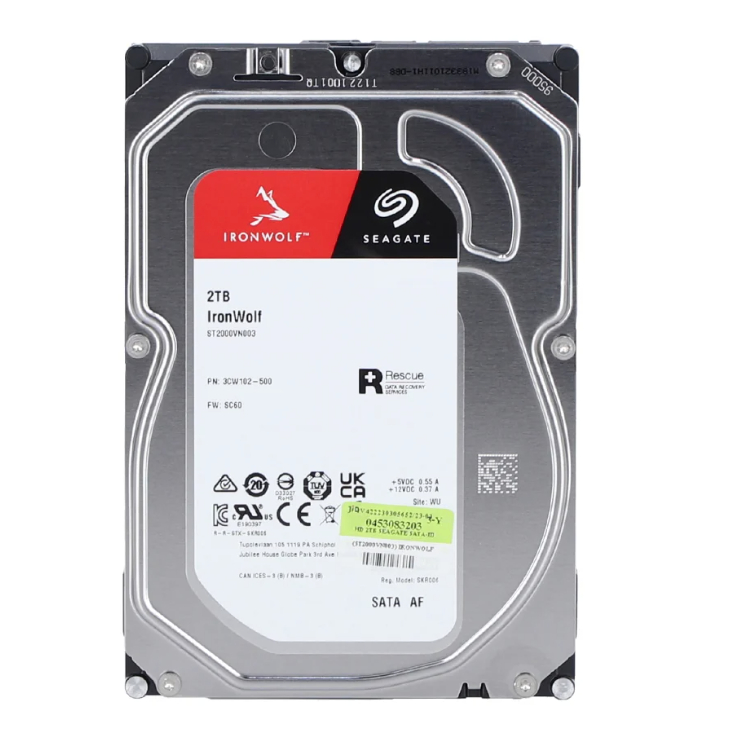 2 TB 3.5" HDD (ฮาร์ดดิสก์ 3.5") SEAGATE IRONWOLF - 5400RPM SATA3 ...