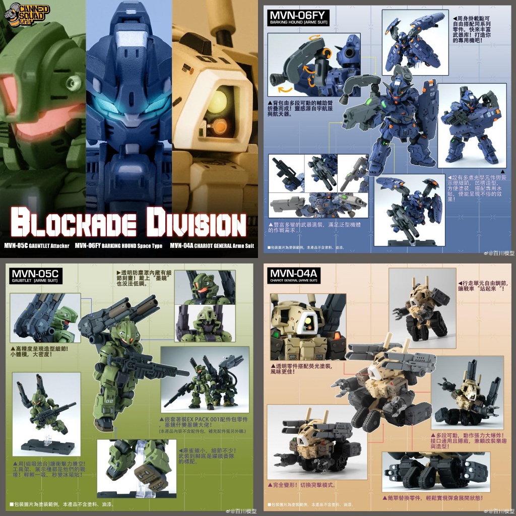 [Pre Order Q3/2567] Baichuan Model Blockade Division Set (Chariot ...