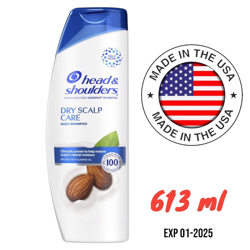 (แท้ 100% พร้อมส่ง) Head & Shoulders Infused With Almond Oil (สูตร ...