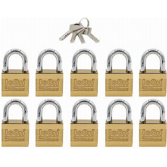 ISON by ISEO แม่กุญแจชุด master key alike ขนาด40มม.ชุด 10 ชุด สลักชื่อ ...