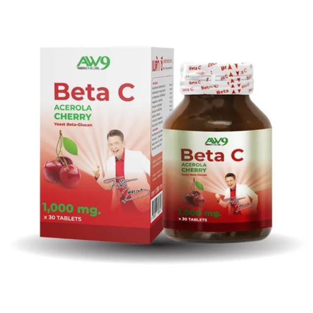 Beta C เบต้าซี อะเซโรล่า เชอรรี่ เบต้ากลูแคนผสมวิตามินซี 1000 มิลลิกรัม ...