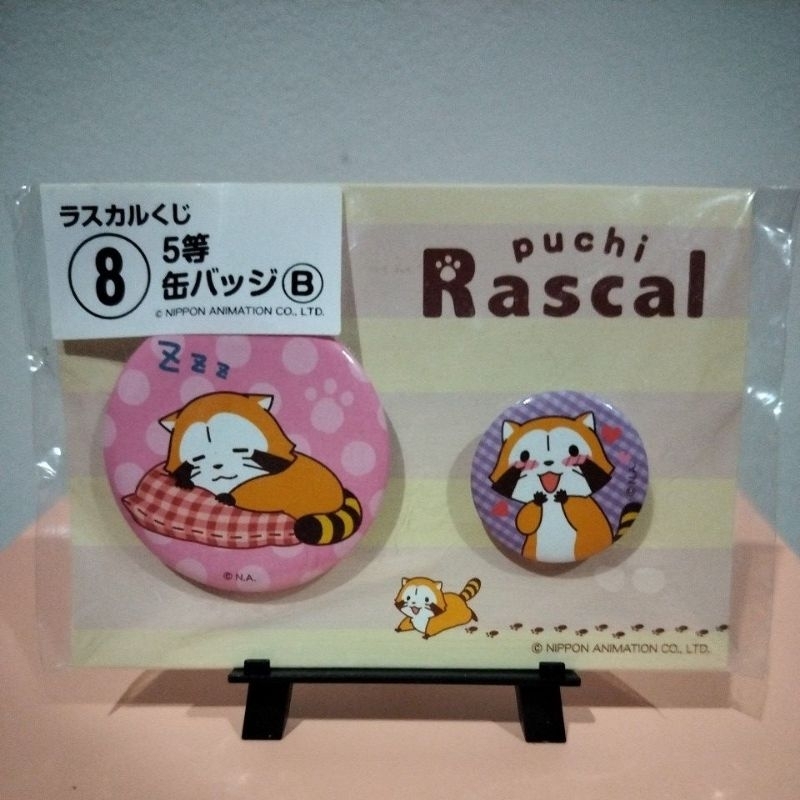 🇹🇭 เข็มกลัดคู่อนิเมะ การ์ตูน Rascal the Raccoon ลิขสิทธิ์แท้🇯🇵 Nippon ...