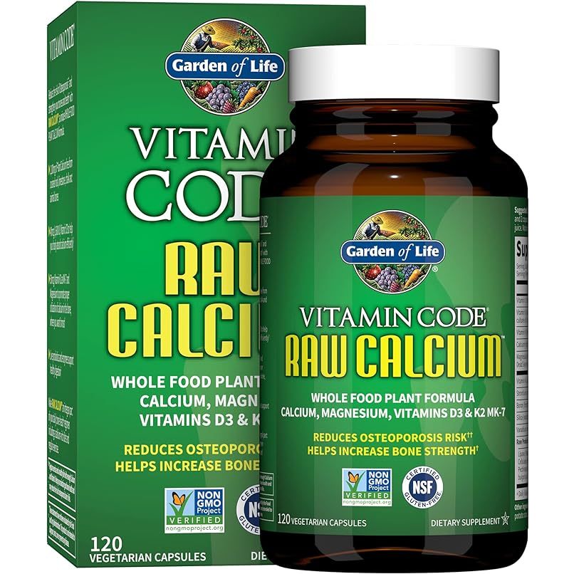 Garden of Life Vitamin Code Raw Calcium 120 แคปซูล บำรุงกระดูก ช่วยย่อย ...