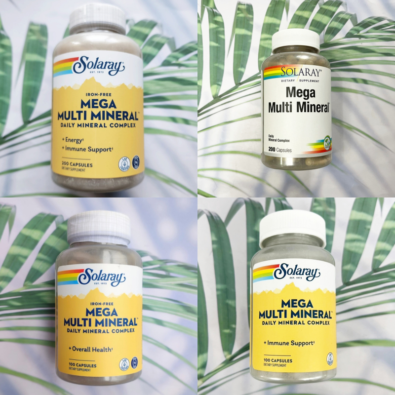 (Solaray®) Mega Multi Mineral With iron or Iron-free แร่ธาตุรวม 15 ชนิด ...