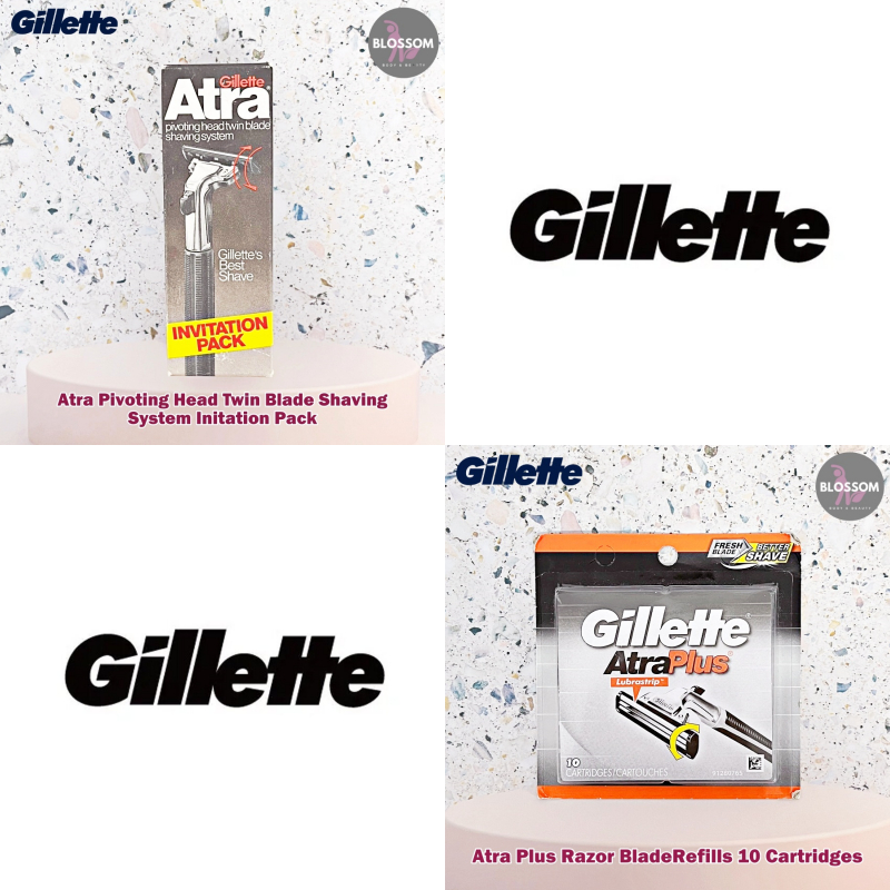 Gillette - Atra Pivoting Head Twin Blade Shaving System Razor Blade ...