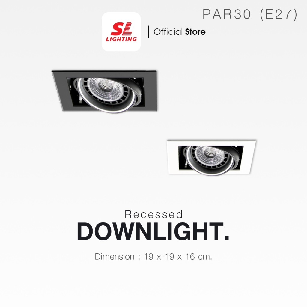 SL LIGHTING | Recessed Downlight โคมไฟดาวน์ไลท์ฝังฝ้า ขั้วE27 รุ่น SL-6-671 | Shopee Thailand