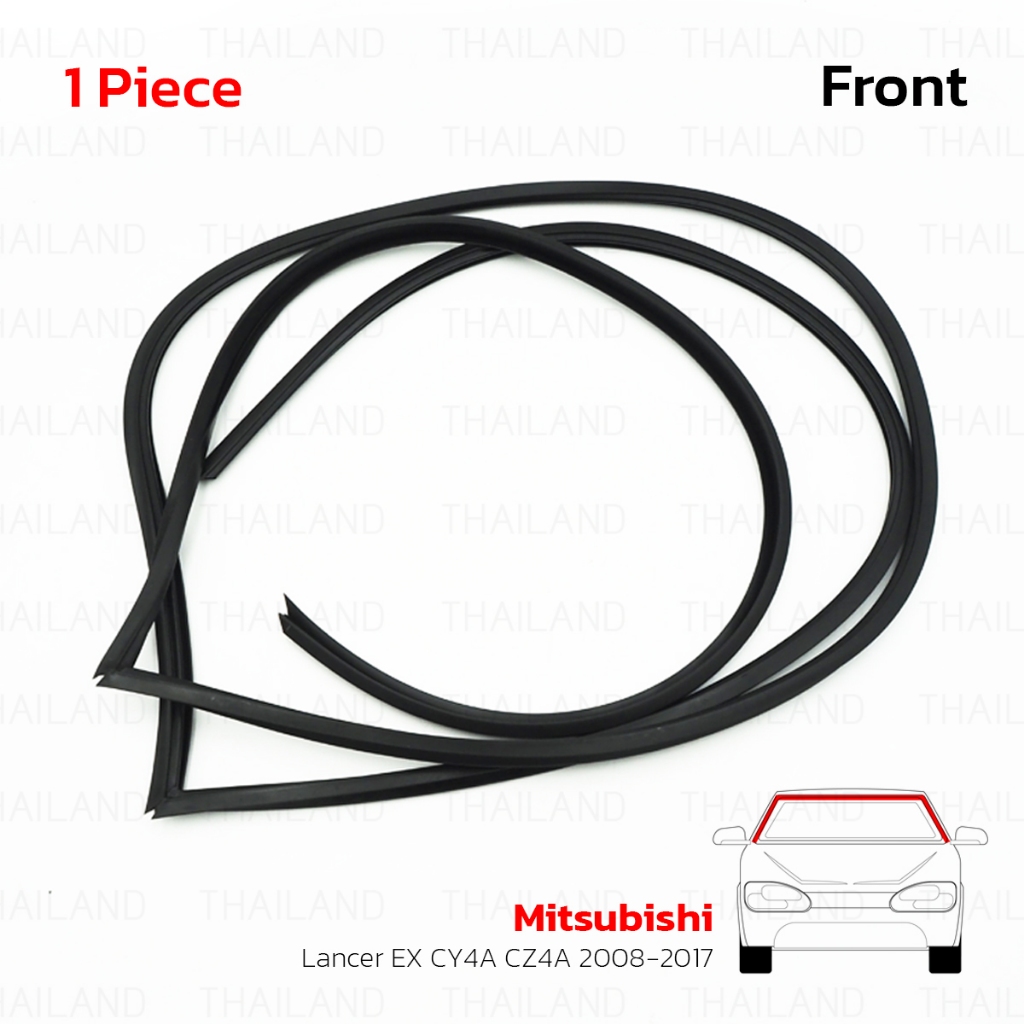 คิ้วยางขอบกระจกหน้า 1 ชิ้น สีดำ สำหรับ Mitsubishi Lancer EX CY4 CY CX ...