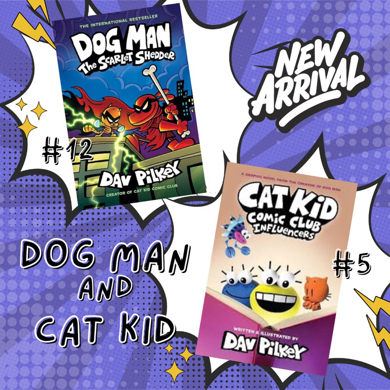 ใหม่ หนังสือการ์ตูน Dog man 12 , cat kid 5 แยกเล่ม comic book ภาษา ...