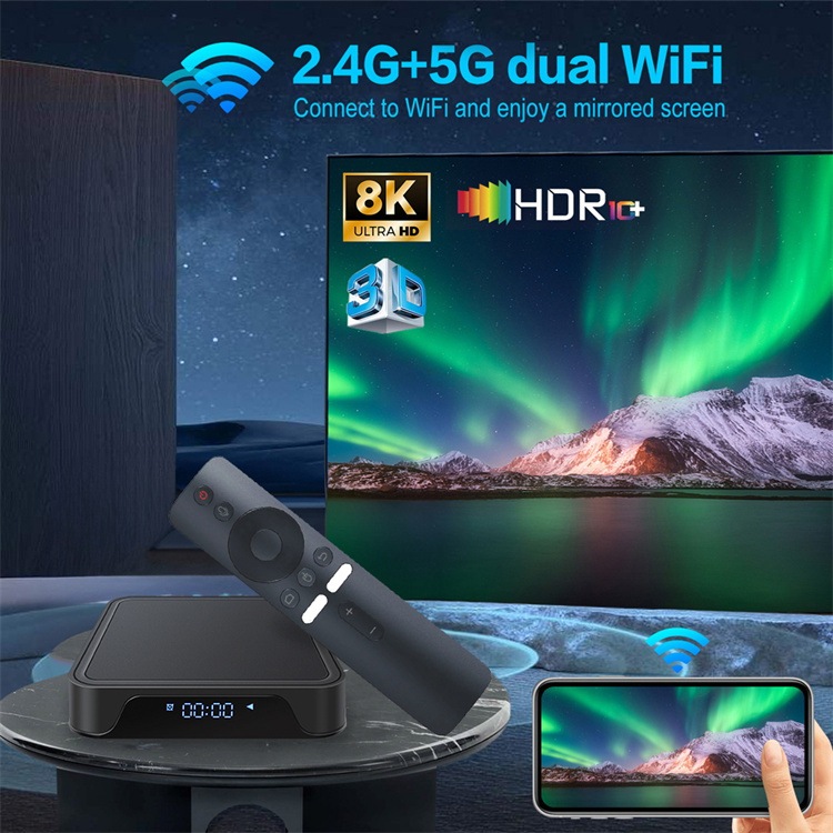2024 กล่องแอนดรอย tv TV98 PRO RAM8G+ROM128GB Wi-Fi 5g Android 14 8K/HD TV BOX รองรับWifi กล่อง ...