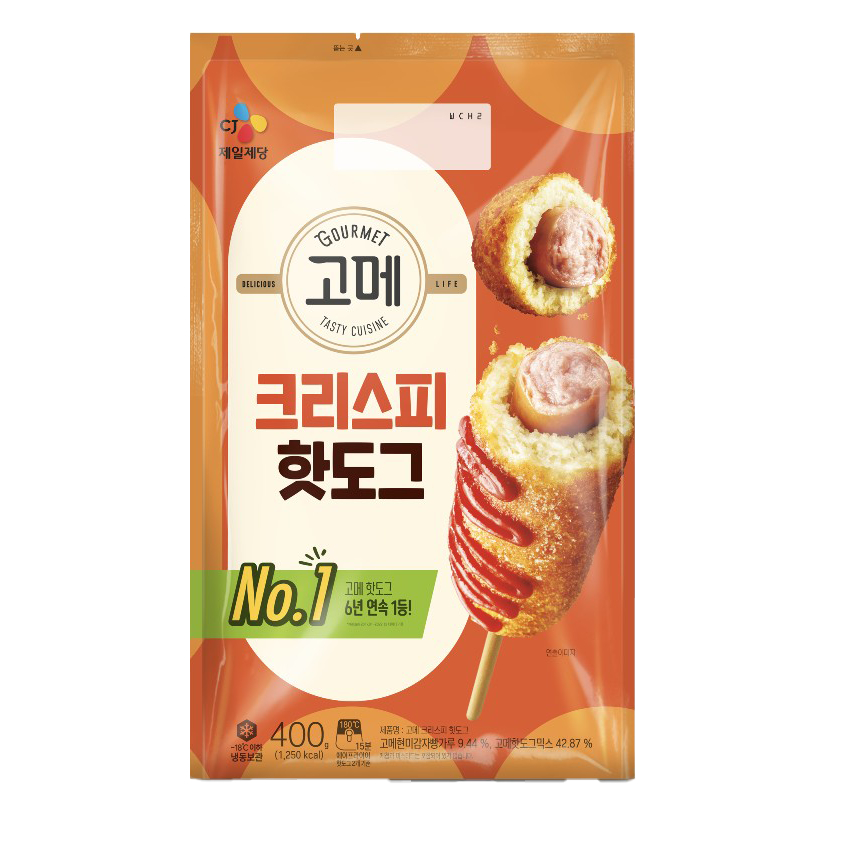 CJ โกร์เมต คอร์นด็อก เกาหลี 400 กรัม GOURMET CRISPY CORNDOG 400G | Shopee Thailand