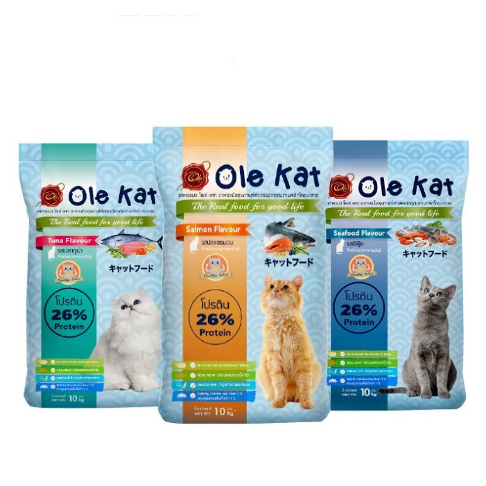 Ole Kat 3 Shape ขนาด 10 Kg. อาหารสำหรับแมวอายุ 1 ปีขึ้นไป | Shopee Thailand
