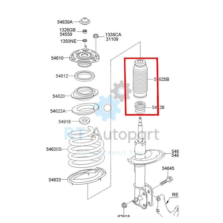 RBI ชุดกันกระแทกโช้คหน้า Hyundai H1 / กันกระแทกโช๊คอัพหน้า H1 กันฝุ่น ...
