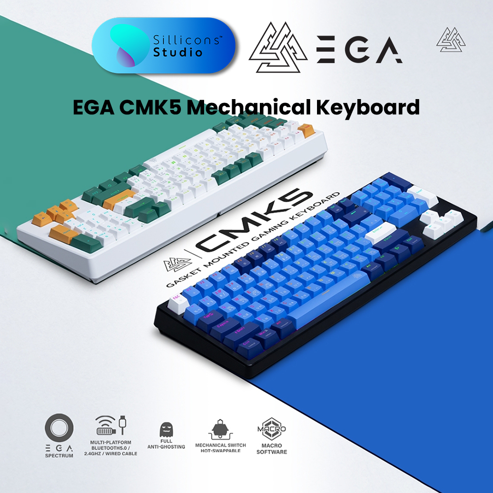 EGA Gaming Mechanical Keyboard CMK5 Gasket Mounted wireless คีย์บอร์ด ...