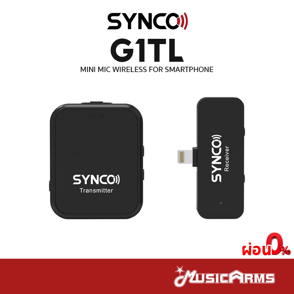 Synco G1TL ไมโครโฟนไร้สาย Lavalier Lapel รับประกันศูนย์ Music Arms | Shopee Thailand