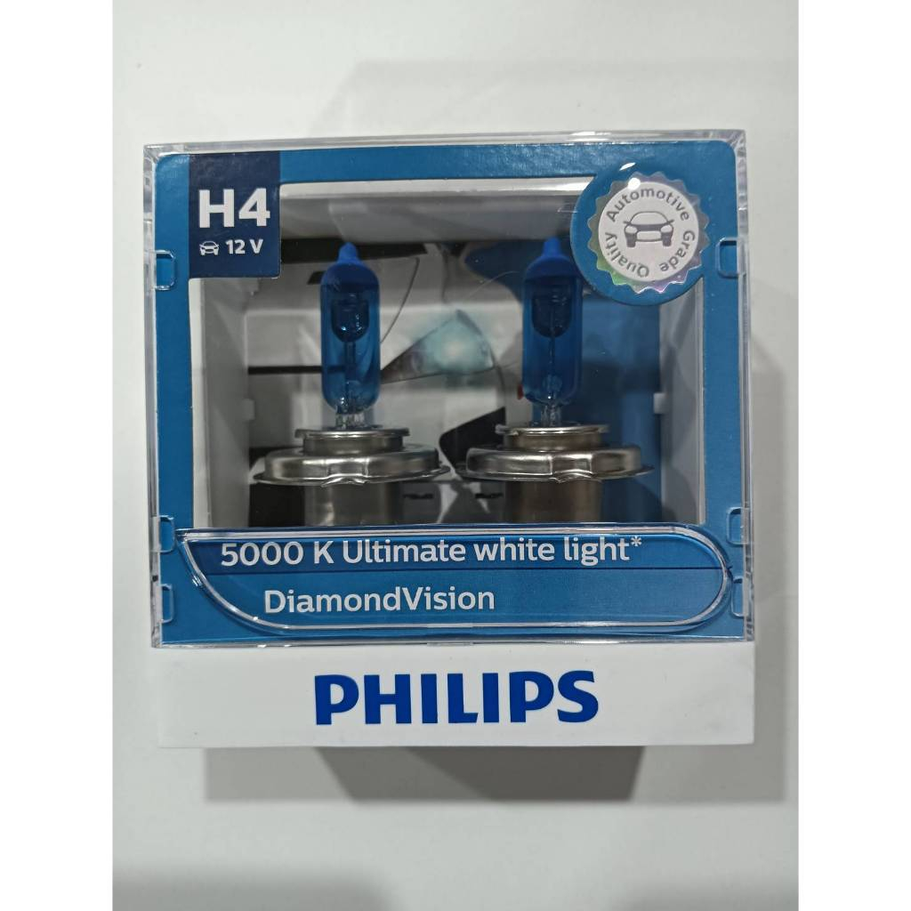 Philips H4 12V 60/55W Diamond Vision 5000K Xenon แพ็คคู่ 2 หลอด ของแท้ 100% | Shopee Thailand