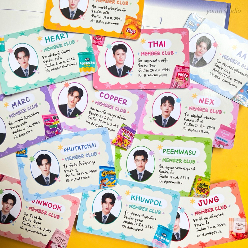 (ครบวง 12คน) ID photo, บัตรนักเรียน วงBUS 789 Trainee 12 | Shopee Thailand