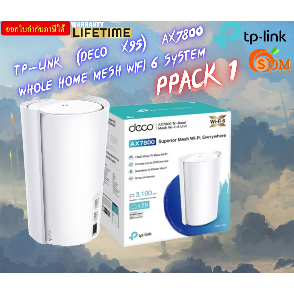 TP-LINK (Deco X95) AX7800 Whole Home Mesh WiFi 6 System True Tri-Band ...