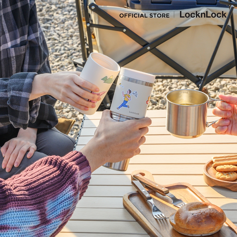 LocknLock กระบอกน้ำเก็บอุณหภูมิ SLO 2 IN 1 Handle Tumbler ความจุ 1000 ...