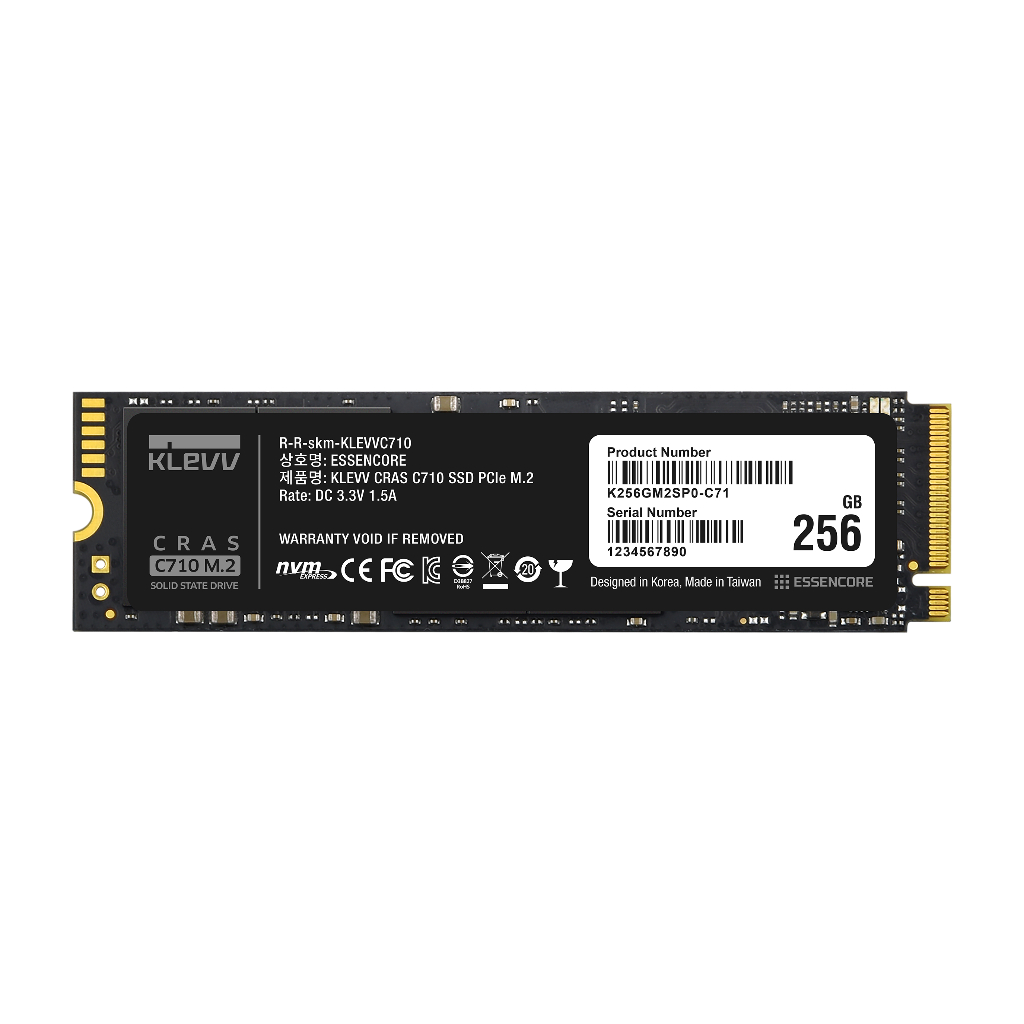 KLEVV CRAS C710 M.2 NVMe PCIe Gen3X4 SSD - 256 GB | Shopee Thailand