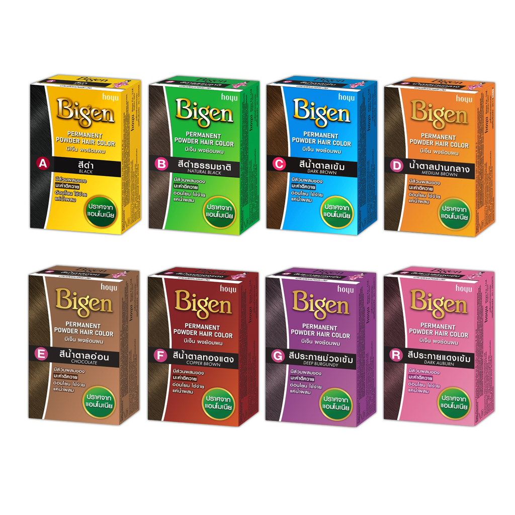 Bigen Powder 6g บีเง็น ผงย้อมผม มีให้เลือก 8 สี | Shopee Thailand