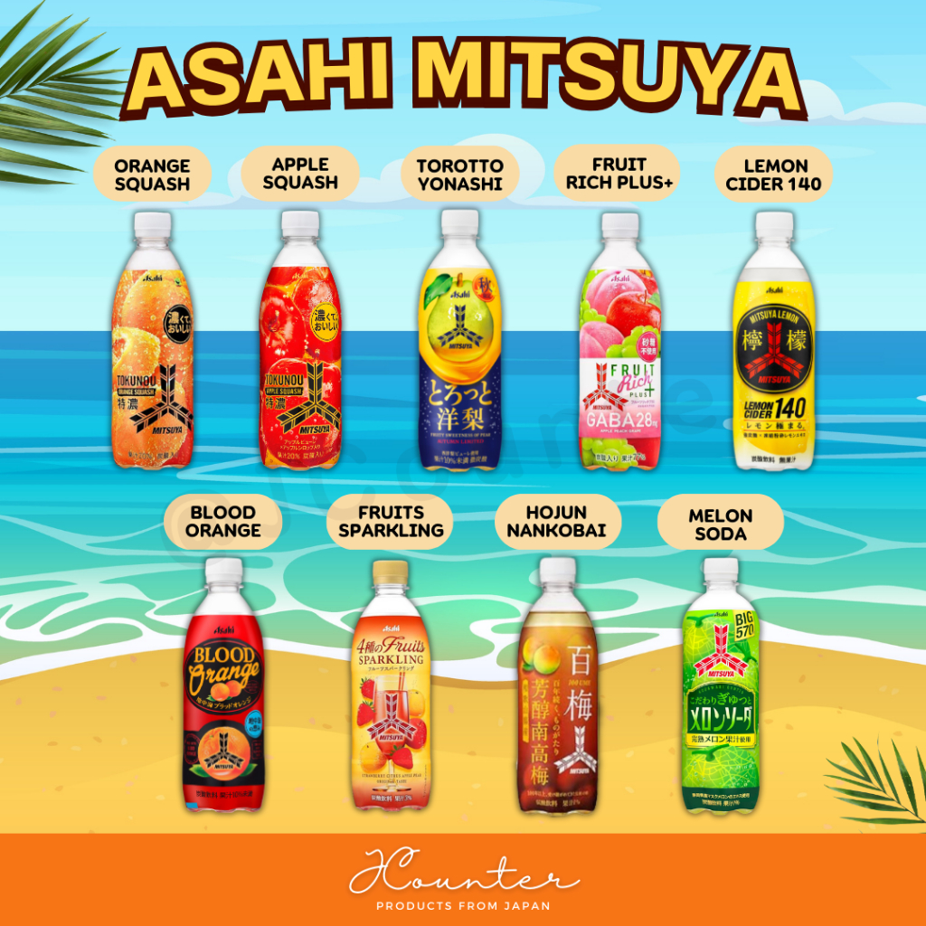 ASAHI Mitsuya Craft Cola & Fruit Soda มิทสึยะคราฟต์โคล่าและน้ำผลไม้โซดา ...