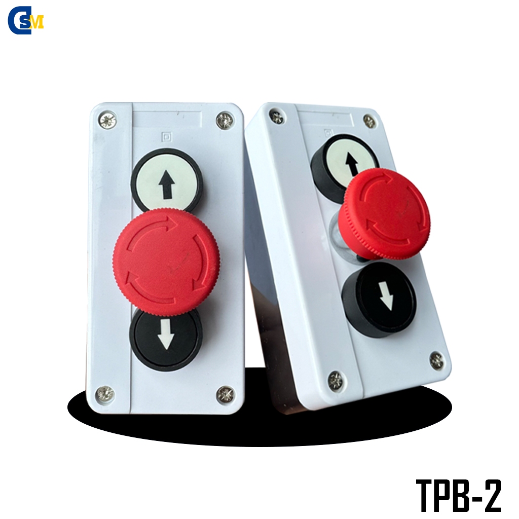 TPB-2(3 button push switch)สวิทช์กดขึ้น-ปุ่มฉุกเฉิน(Emergency Stop)-ลง ...