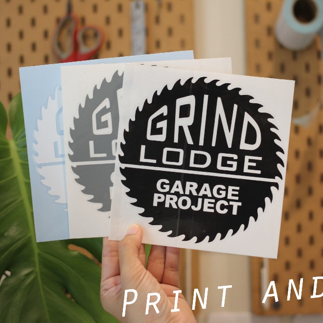 สติ๊กเกอร์ลาย Grind lodge ราคาถูก งานไดคัท กันน้ำกันแดด มีหลายแบบ ตัดพร้อมติดเทปยก | Shopee Thailand