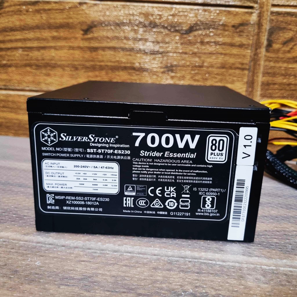 POWER SUPPLY (อุปกรณ์จ่ายไฟ) SILVERSTONE STRIDER ESSENTIAL 700W 80 PLUS ...