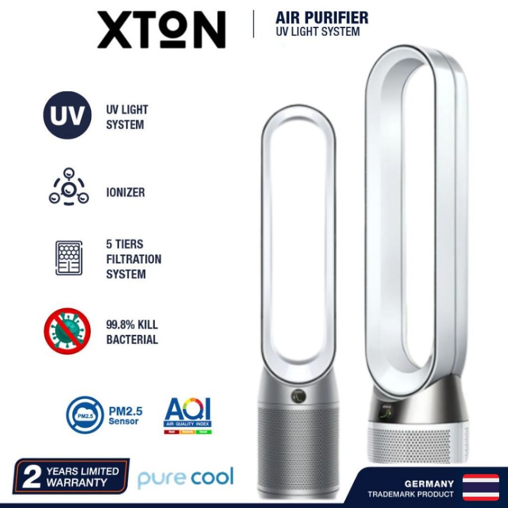 XTON Purifier พัดลมเครื่องฟอกอากาศ Cool (สีขาว/เงิน) | Shopee Thailand