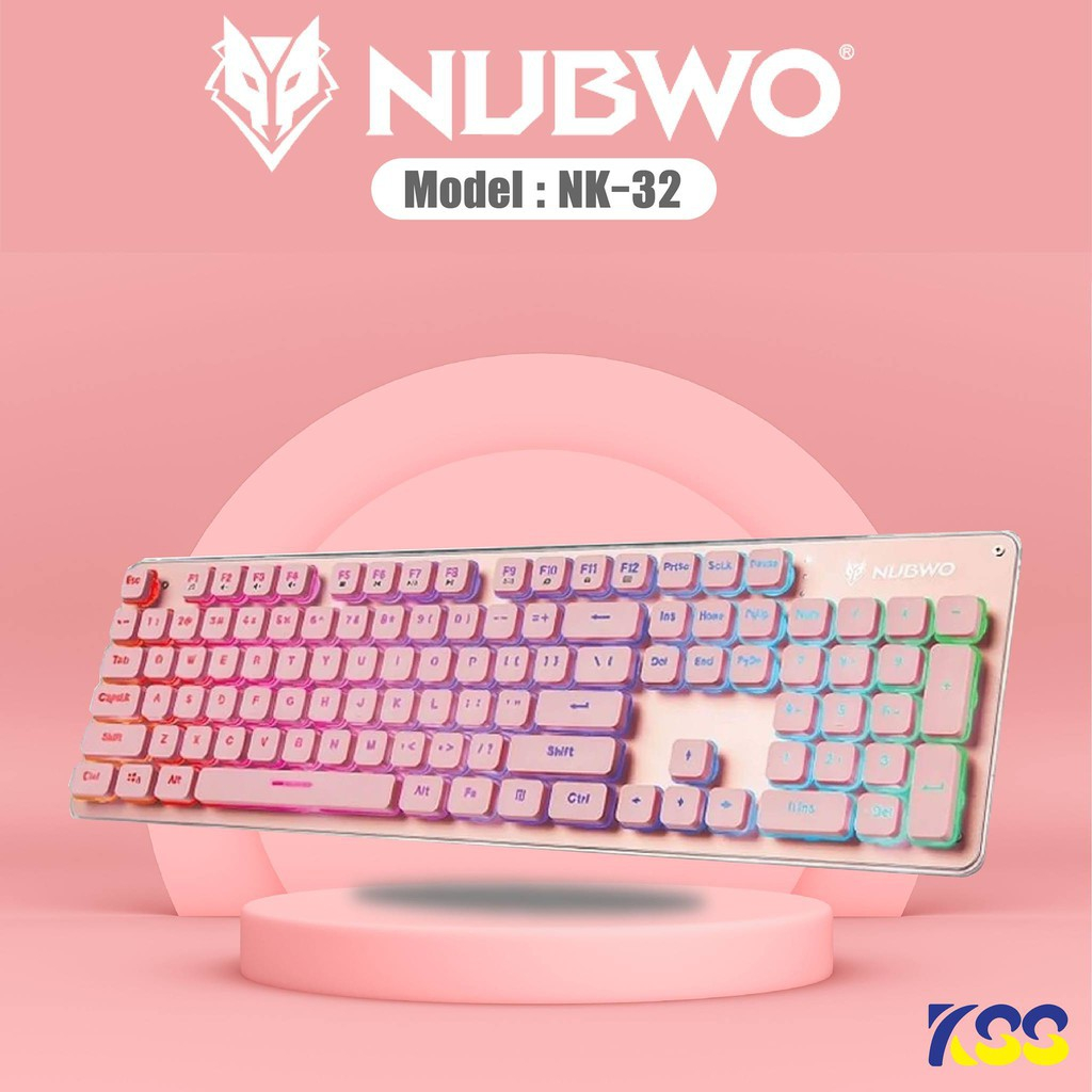 NUBWO Nk-32 PINK EDITION FORTUNEสีใหม่ชมพู Blink BlackPink BNK คีย์บอร์ดน่ารัก คีย์บอร์ดเล่นเกม ...