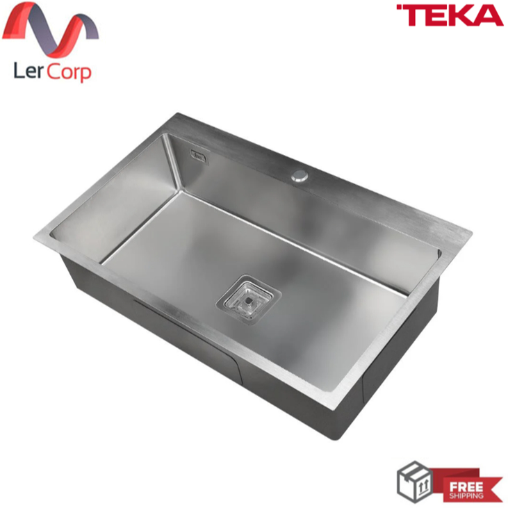 (Teka) ซิงค์ฝัง 1 หลุม รุ่น TQ 82 สเตนเลส ฟรี ก๊อกน้ำเย็น | Shopee Thailand