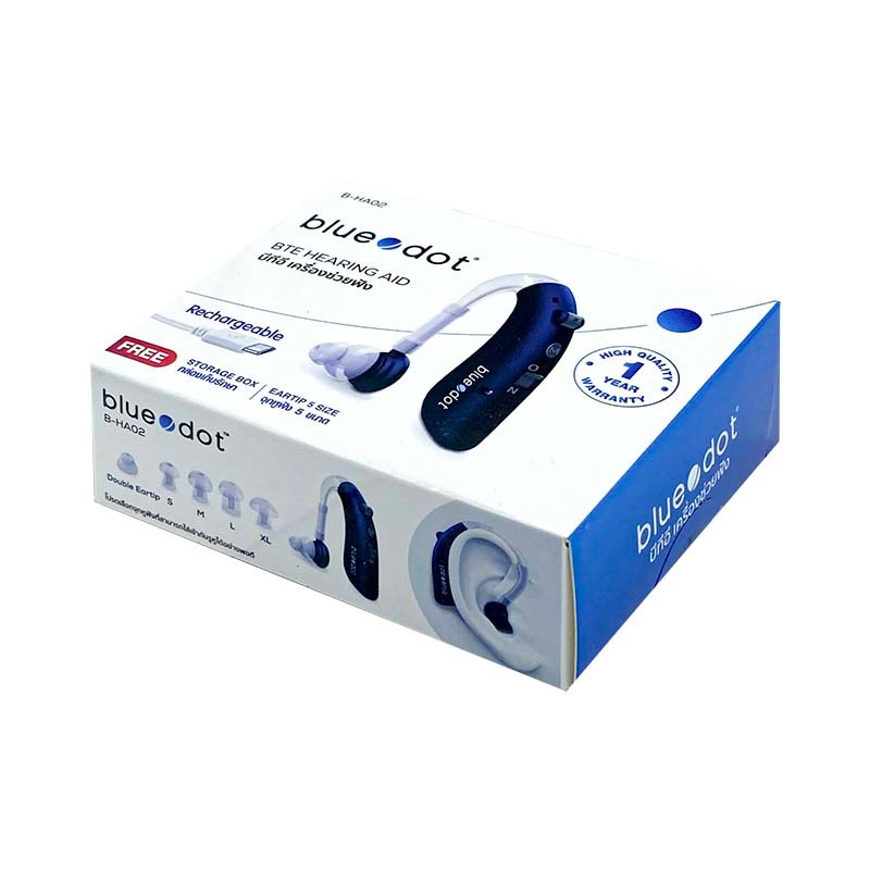 เครื่องช่วยฟังแบบชาร์จ BLUEDOT B-HA02 1 เครื่อง | Shopee Thailand
