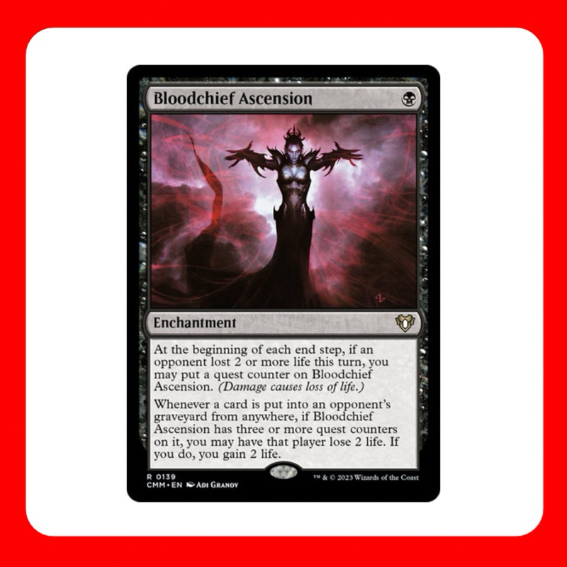 [MTG] Bloodchief Ascension [CMM] [BLACK] [RARE] [NORMAL] [ENG] (การ์ดเม ...
