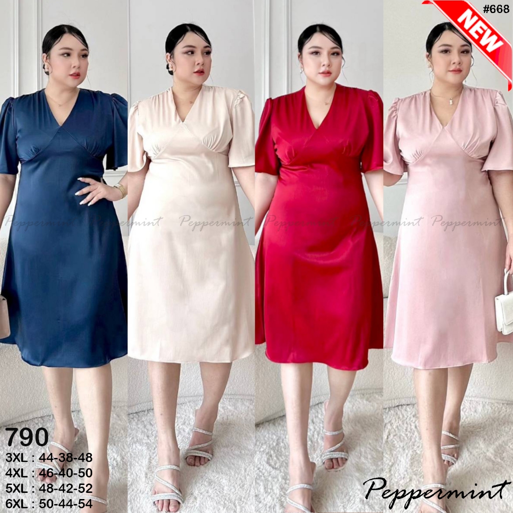 เสื้อผ้าสาวอวบ ชุดออกงานสวยๆ ชุดสาวอวบ ชุดไปงานแต่ง มีไซส์ 44-50 นิ้ว Peppermint_PlusSize (668 ...