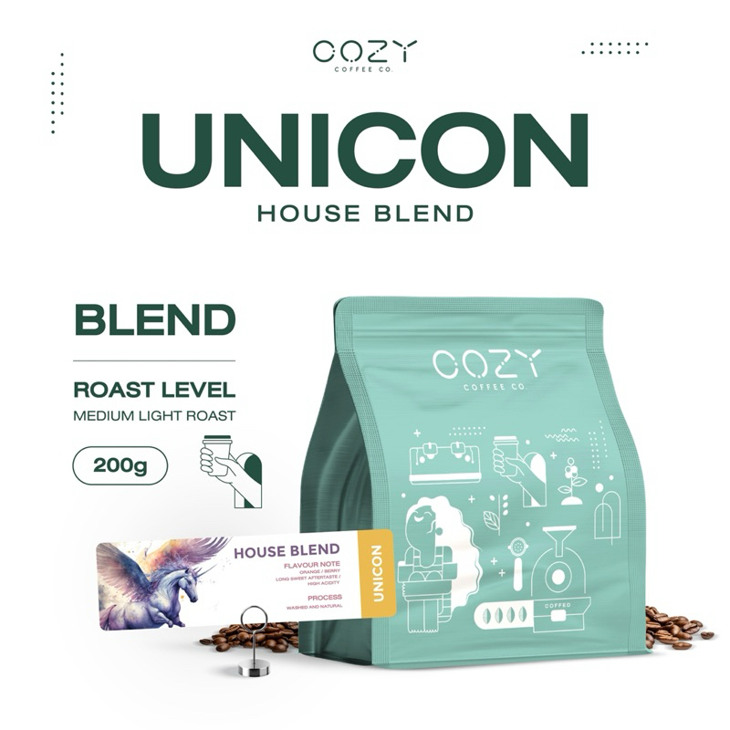 Unicon (House Blend) | กาแฟคั่วอ่อน | CozyCoffeeCo. | Shopee Thailand