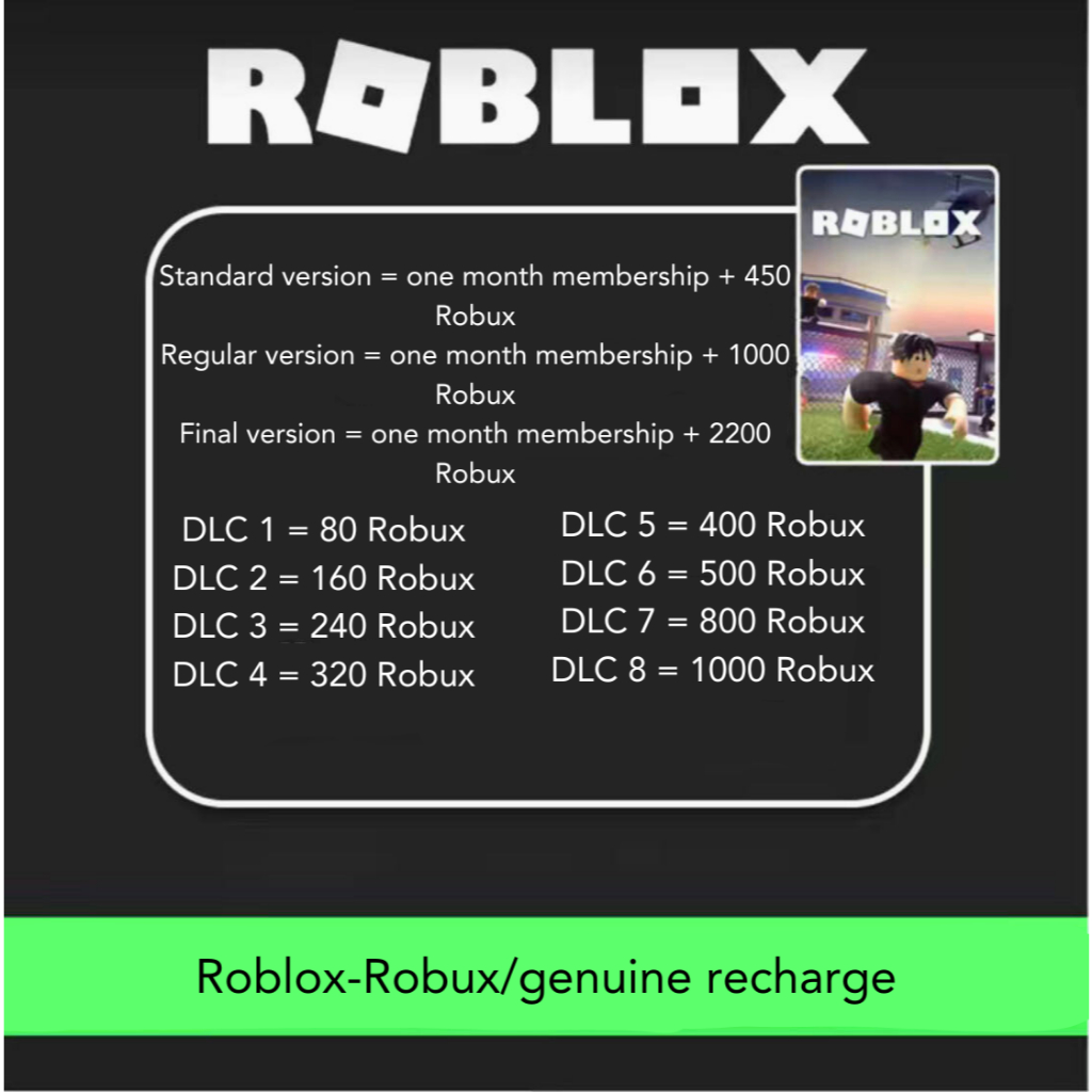 Roblox-Robux 80-400Robux | Shopee Thailand