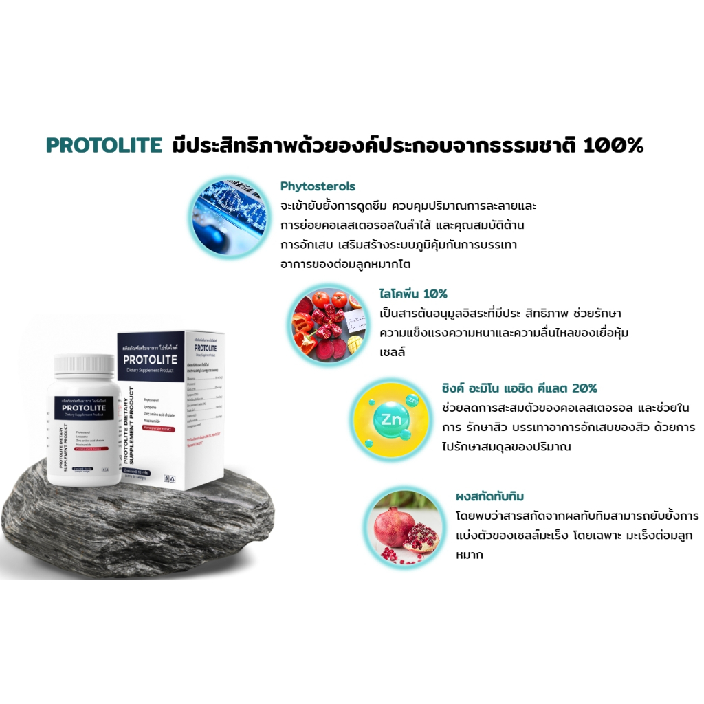 PROTOLITE ผลิตภํณฑ์เสริมอาหารต่อมลูกหมาก 1 กล่อง 20 แคปซูล | Shopee ...