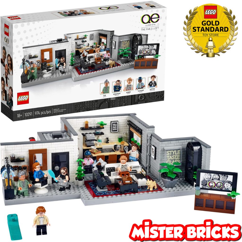LEGO® Queer Eye – The Fab 5 Loft Set (10291) - Authentic TV Show ...