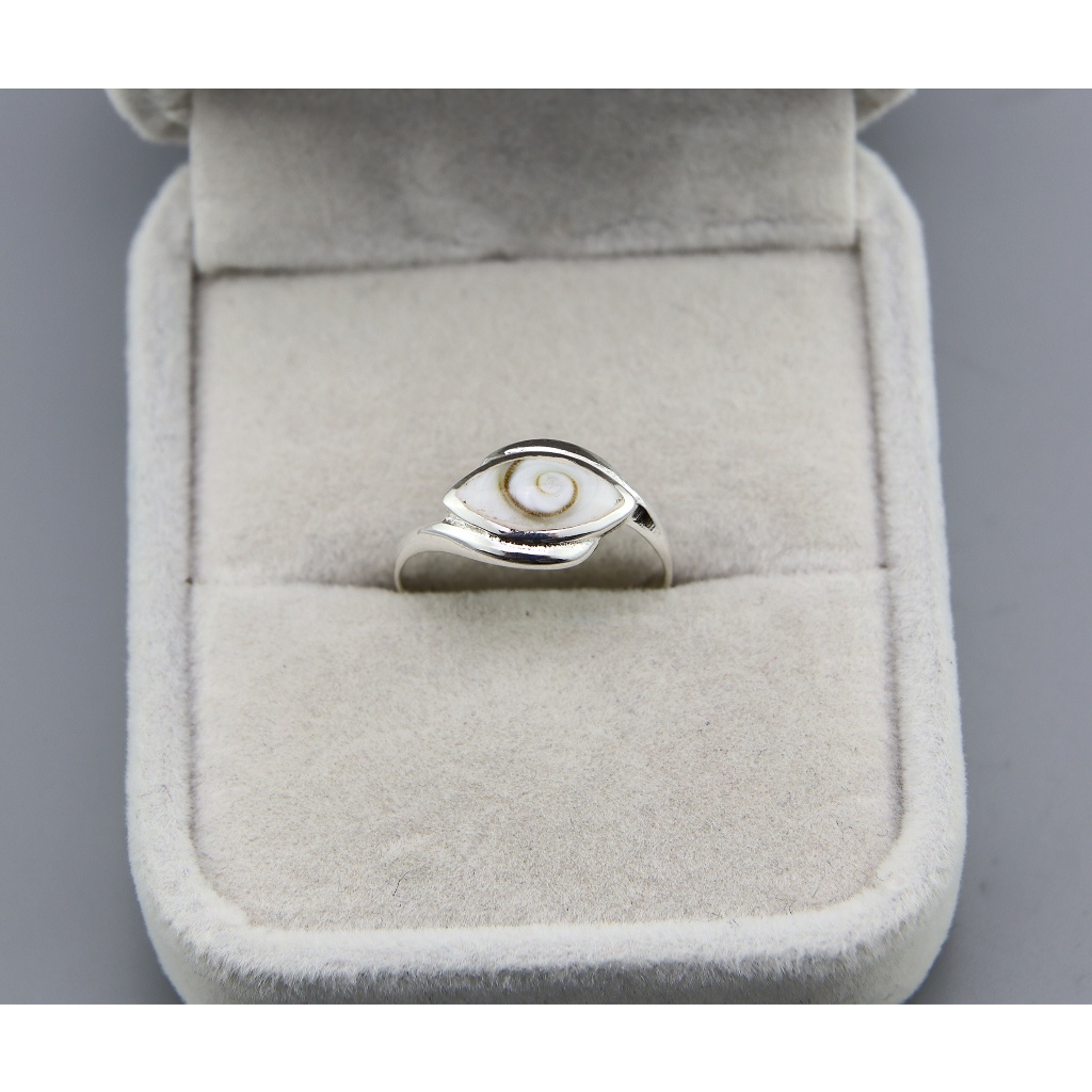 [พร้อมส่ง] Eye ring silver shiva eye shell แหวนหอย Shiva Eye ใส่แล้วไม่ ...