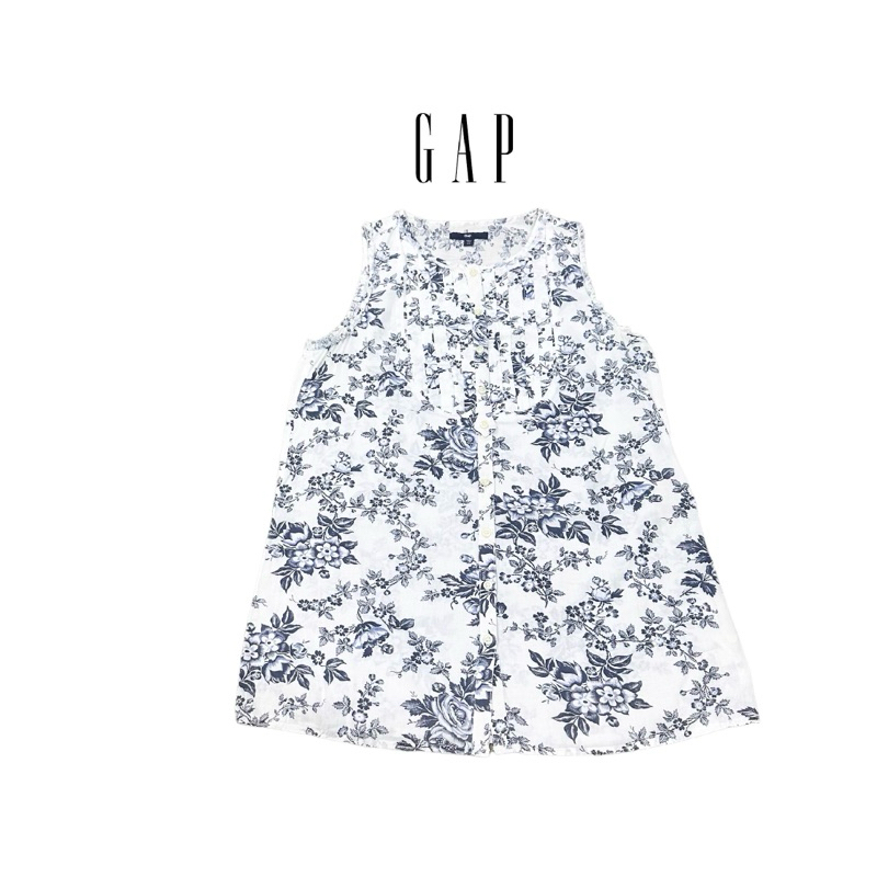 Gap XS เสื้อกล้ามคอกลม แขนกุด ลายดอกไม้ | Shopee Thailand