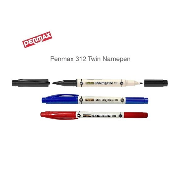 ปากกาเขียนซีดี เขียนแผ่นใส PENMAX NMP-312 PERMANENT Namepen หัวกลม ขนาด ...