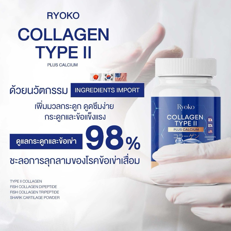 Ryoko COLLAGEN TYPE ll เรียวโกะ เรียวโก๊ะ คอลลาเจน ไทป์ ทู พลัส ...
