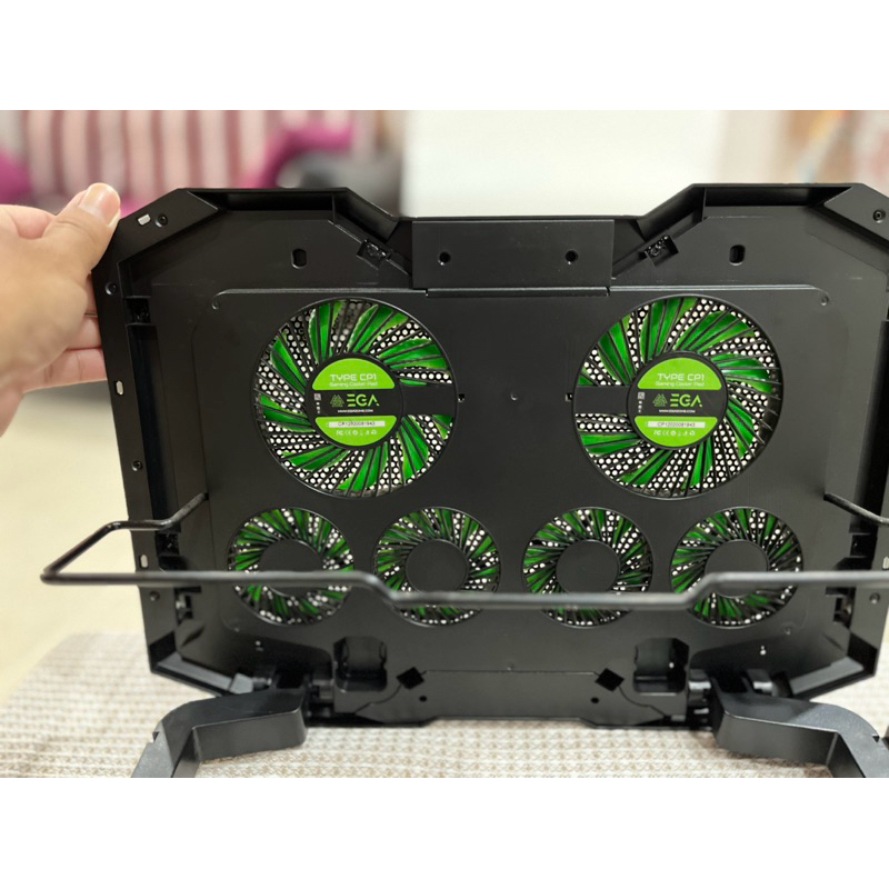 พัดลมโน๊ตบุ๊ค EGA Type CP1 พัดลมรองโน๊ตบุ๊ค Gaming Cooler Pad พัดลมระบายความร้อนโน๊ตบุ๊ค ...